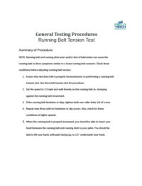 Running Belt Tension Test (Stomp Test) - Field Tech Fitness Solutions